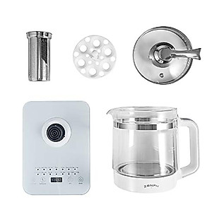 Zenph Electric Kettle, 1.5L glass electric kettle with tea infuser, electric kettle temperature control, Cordless with Smart Touch Panel & 18 Smart Menu, Auto Shut-Off & Boil-Dry Protection.