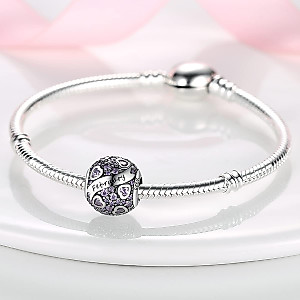 MULA Birthstone Charms 925 Sterling Silver Charms for Bracelets and Necklaces Dangle Pendants Beads Happy Birthday Charms with 5A Cubic Zirconia Birthday Mothers Day Jewelry