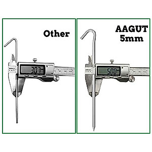 AAGUT Tent Stakes, 25 Pack 9 Inch Camping Tent Pegs, Metal Garden Edging Fence Hooks, Heavy Duty 6 Ga Galvanized Yard Camping Stake for Tarp, Inflatable, Outdoor Christmas Decorations