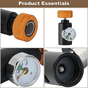 Pilipane CO2 case Refill Adapter Connector Kit, CO2 Adapter for soda stream Water Maker with 3000psi Pressure Gauge, Soda Water Cylinder CO2 Refill Connector Adapter Accessories