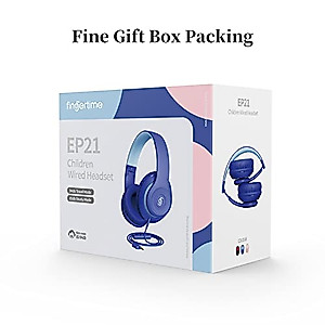 FINGERTIME Kids Headphones, Foldable Stereo 3.5mm Wired Headphones, Toddler Headphones with Sharing Function,Volume Limiter 85/94dB, Headphones for Kids/Boy/Girl/Travel/Tablet (Pink)