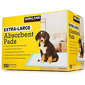 Kirkland Signature Extra-Large Leak-Proof/Absorbent Pet Dog Pee Pads - 100 Count