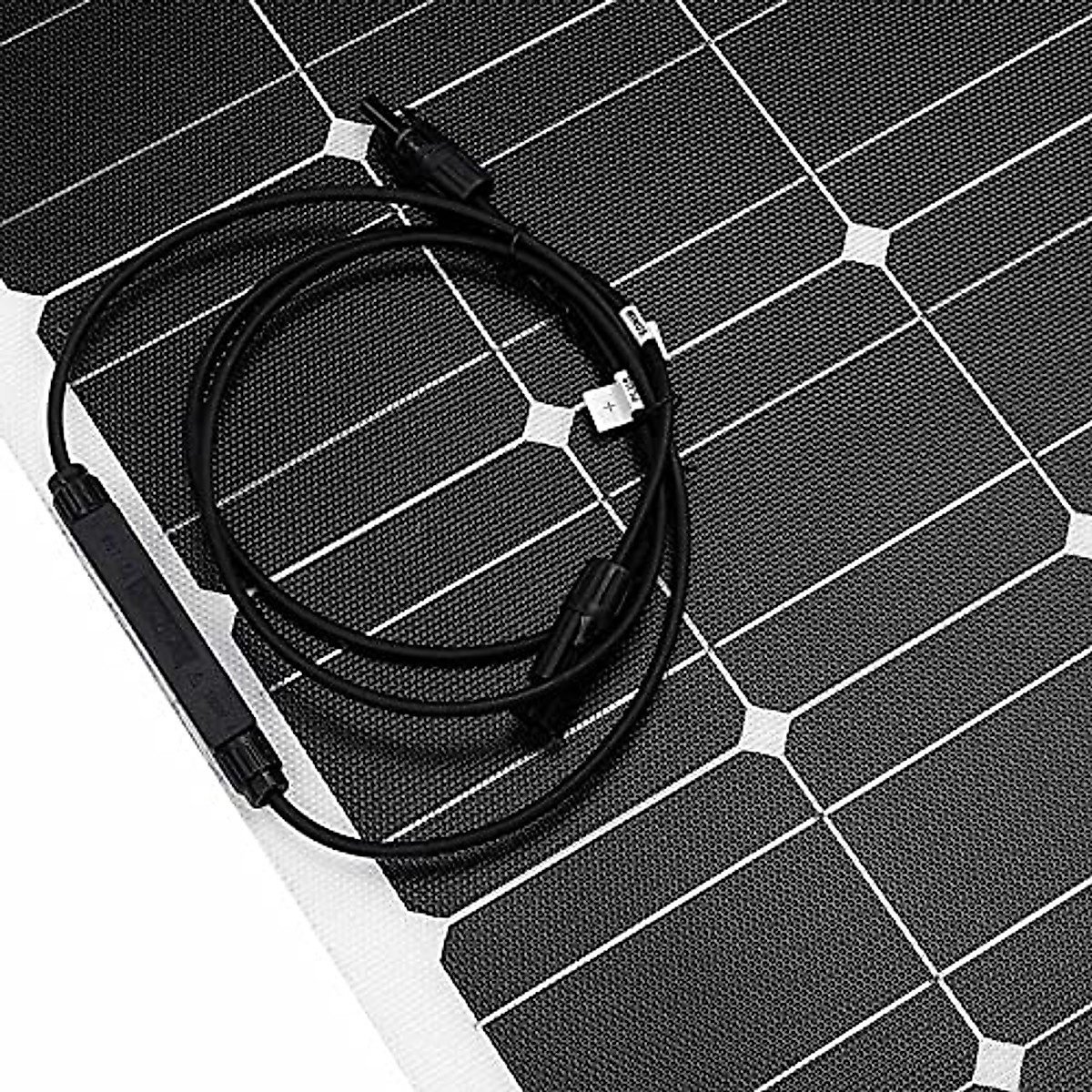 DSJ Monocrystalline Flexible Solar Panel, 100W 18V Outdoor Portable Solar Panels Efficiency 24%-26% for Homes, Rv, Boat, Uneven Surfaces