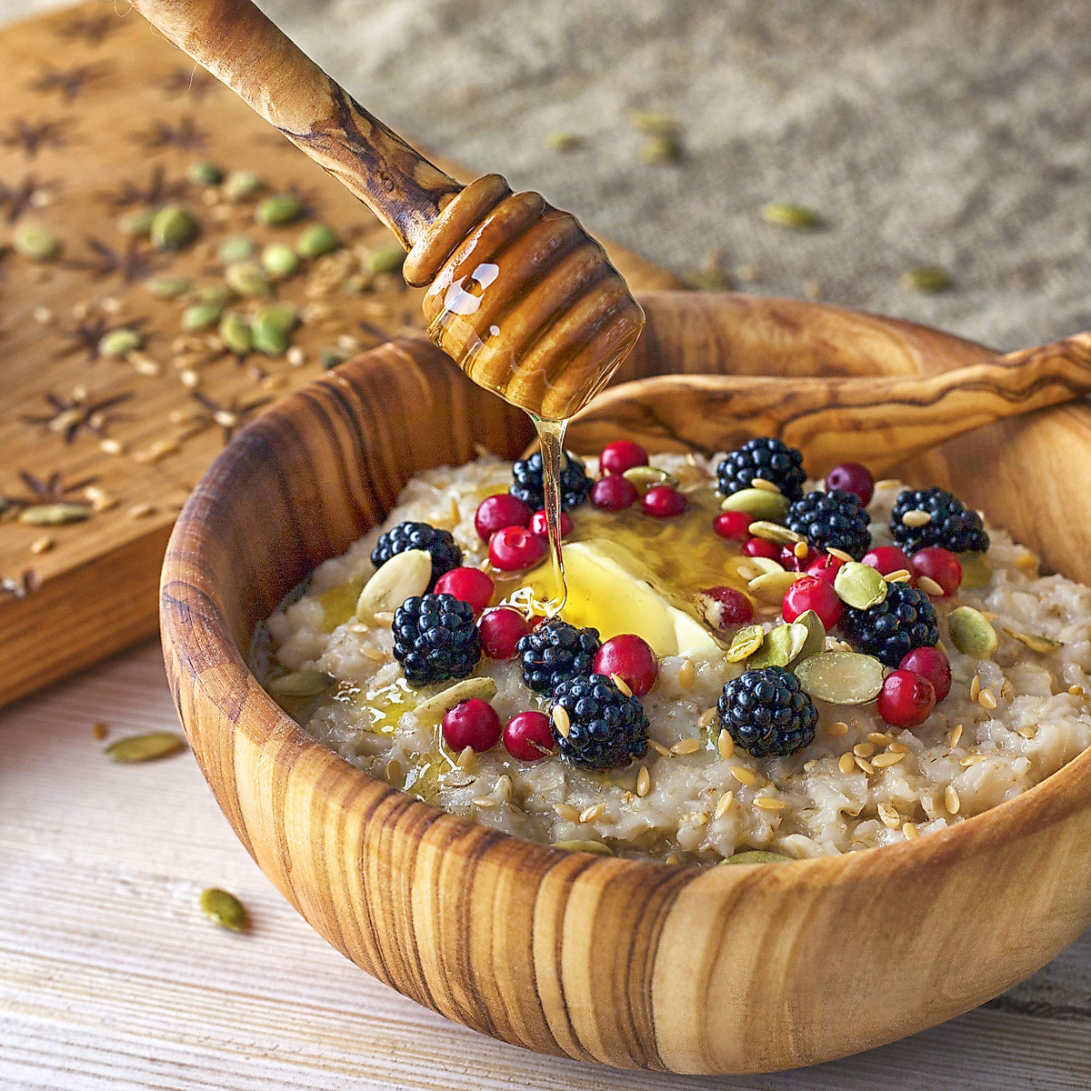 Forest Decor 5.3" Olive Wood Honey Spoons/Stick - Honeycomb Sticks for Drizzling Honey - Handcrafted Honey Dipper Stick - Wooden Honey Sticks for Honey Jar Dispense - Honey Stirrers Stick