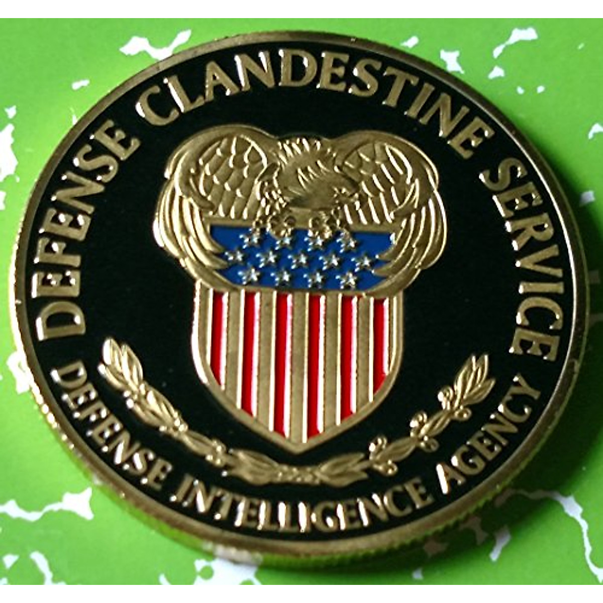 US Defense Clandestine Service Military Colorized Challenge Art Coin