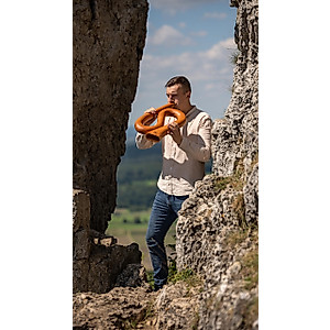 S-shaped Professional Didgeridoo for Meditation, Sound Healing Therapy, Yoga and Circular Breathing — NOT MADE IN CHINA — Mahogany Wood, 2-YEAR WARRANTY