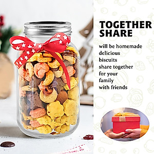 SLifeJars 32 oz 9 Pcs Mason Jars with Regular Metal Airtight Lids and Bands, Clear Quart Canning Jars, Large Mason Jars for Jam, Salads, Pickling, Jelly, Overnight Oats, Fruit