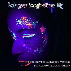 Bowitzki 50g Pastel Color Split Cake Water Activated eyeliner UV neon Graphic eye liner Hydra Liner Rainbow Easter Glow Face Body Paint Makeup