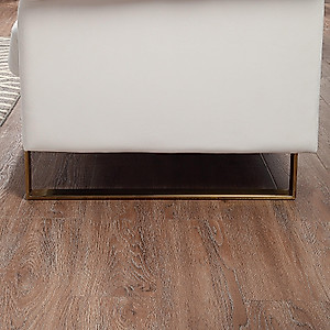 MULEJYBO 84" Velvet Sofa Couch, Chesterfield 3 Seater Couch with Rolled Armrest for Living Room, Mid-Century Modern Sofa with Brushed Metal Feet, Beige