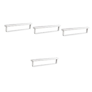 4pcs Towel Rack Towel Bar Coat Hanger Wall Mount Bath Towel Hangers Wall Hangers Clothes Wall Mount Clothing Rack Towel Holder Kitchen Accessory Towel Rod Bar The HIPS White DRESSOOS