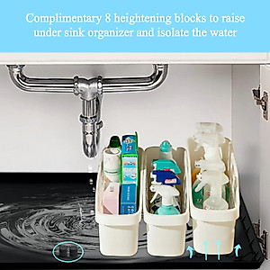 Fimary Under Sink Tray, 34" x 22" Under Sink Mats for Kitchen Waterproof, Under Sink Liner with Lip and Drain Hole, Flexible Silicone Under Sink Mat for Bathroom, Under Kitchen Sink Mat (Gray)