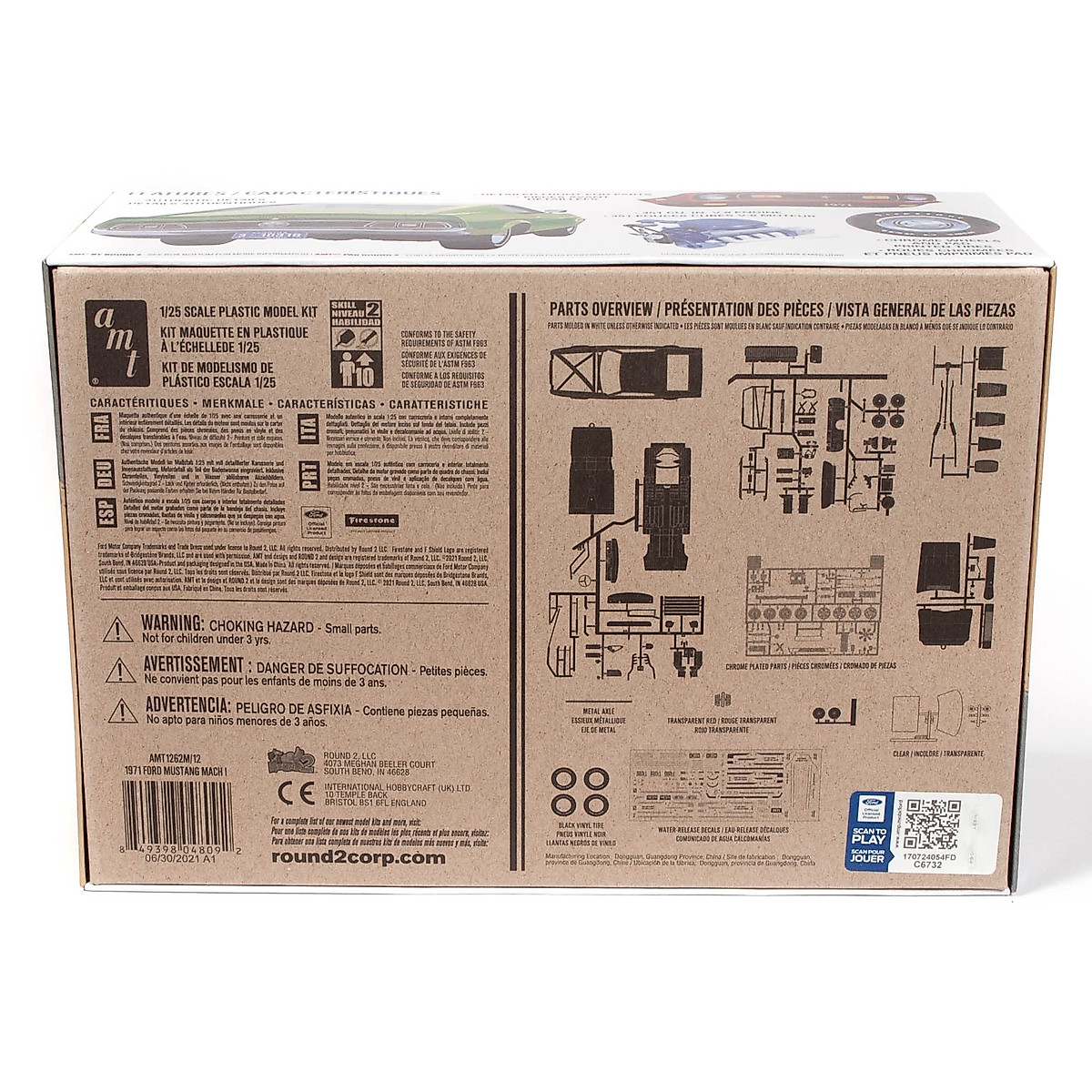 AMT 1971 Ford Mustang Mach I 1:25 Scale Model Kit