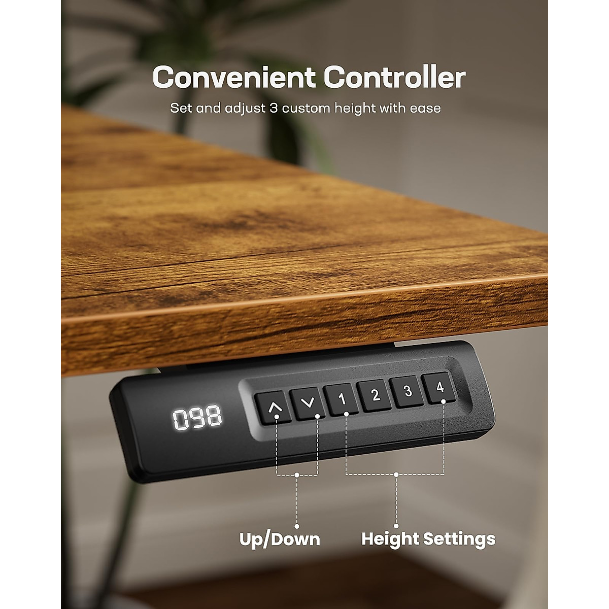 Marsail Electric Standing Desk, 55 * 24 Inch Height Adjustable Sit Stand up Desk with 3 Memory Preset, Headphone Hook Computer Desk Workstation for Home Office, Treadmill Pad