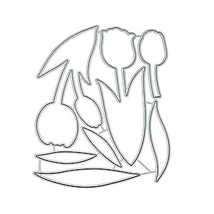 Tulip Silicone Clear Stamp and Die Sets for Card Making, DIY Embossing Photo Album Decorative Craft