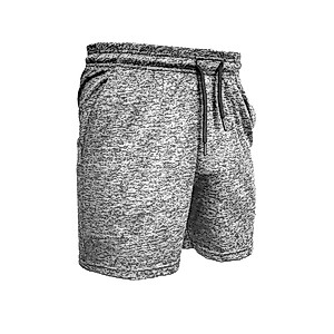Agilelin Men's Athletic Shorts 5 Inch with Pocket Lightweight Workout Training Shorts Quick Dry,Hight Stretch,Breathable (Black/Grey/L)