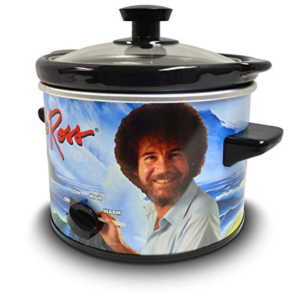 Uncanny Brands Bob Ross 2 Quart Slow Cooker- Happy Little Tree Appliance