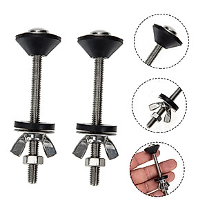 FUOYLOO 1 Pair Toilet Bolt Rubber Washers Toilet Washers Bolts Toilet Fixing Bolt Bolts and Nuts Kit Stainless Screws Toilet Seats Cover Screws 304 Stainless Steel Fastener Water Tank