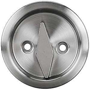 Kwikset 335 15 RND PCKT DR LCK Round Bed/Bath Pocket Door Lock in Satin Nickel