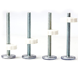 Extra Long Threaded Spindle Rods 8MM for Pressure Mounted Baby Gates, Installation Adapter 8 mm Screws Kit, Walk Thru Child & Pet Gate Accessories Replacement Bolts Wall Mount, Hardware Box 4 Pack M8