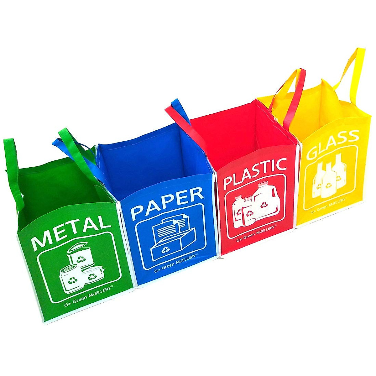 GARASANI 4 Pack Waterproof Separate Recycle Bag Waste Baskets (D Type)