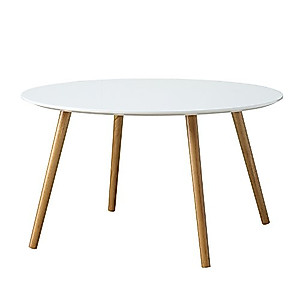 Convenience Concepts Oslo Round Coffee Table, Glossy White