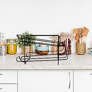 Fridge Soda Can Dispenser 2-tier Soda Can Beverage Organizer Rack Shelf Wire Frame Stackable Beer Can Storage for Pantry or Refrigerator