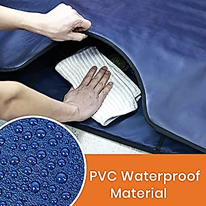 UTK Infrared Sauna Blanket, Portable Sauna Blanket for Home, Full Body & Mind Relax and Detoxify, Pain Relief, Sweat Fast, Updated Natrural Jade Stones & 850nm Bio-Photon, Deep Sleep, Blue(71''x71'')