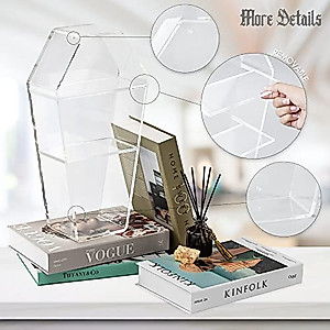 GrimExotics Acrylic Coffin Shelf – Spooky Gothic Decor for Home, Clear Acrylic Funko Pop Display Shelf for Wall and Table Top with Removable Shelves – 15 inches Tall by 8 inches Wide