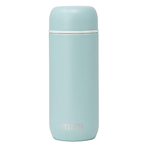 Mira 7oz Insulated Small Thermos Flask | Kids Vacuum Insulated Water Bottle | Leak Proof & Spill Proof | Pearl Blue
