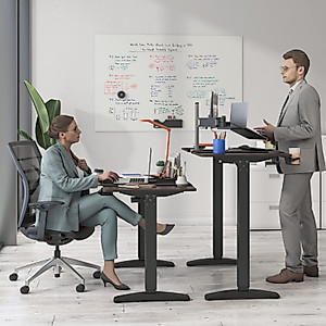 Furmax Electric Height Adjustable Standing Desk Large 40 inch Sit Stand up Desk Home Office Computer Desk Memory Preset with T-Shaped Metal Bracket,Carbon Black