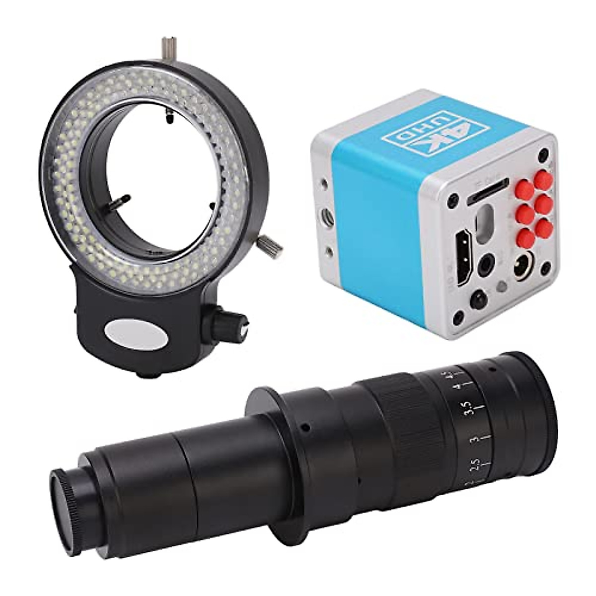 Microscope Camera USB Microscope Camera USB Industrial Camera Video Microscope Inspection Microscope 4k Microscope Camera Hd Output USB Industrial Camera with 180x LensLight (US