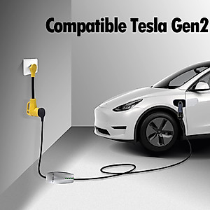 ONETAK NEMA TT-30P to 14-50R 120V 30 Amp 3 Prong Male Plug to 4 Prong Generator Female Outlet Receptacle EV Charger Compatible Tesla Gen 2 Power Cord Adapter NOT RV