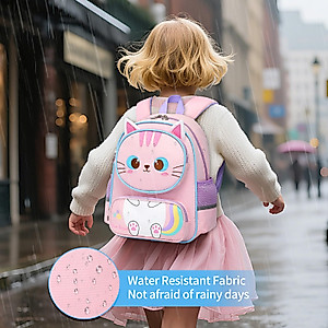 Toddler Backpack for Girls,Cute 3D Cartoon Cat Backpack for Girls,Waterproof Large Space Kindergarten Backpacks,Suitable for 3-9 Years Preschooler Kids Backpacks for Girls Travel Backpack（Cat）