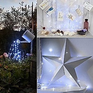 AMIR Upgraded Solar String Lights, 4 Pack 33ft Mini 100 LED Outdoor String Lights, Waterproof 8 Lighting Modes Solar Decoration Lights for Garden, Patio, Home, Party (White)