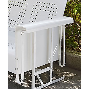 Crosley Furniture Bates Loveseat Glider - White