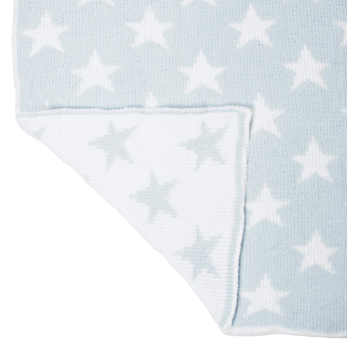 Tadpoles Ultra Soft Reversible Chenille Baby Blanket - Stars Blue | 30" x 40" | Made of 100% Microfiber Polyester | Soft, Gentle & Hypoallergenic | Ideal as a Swaddle, Receiving Blanket & More