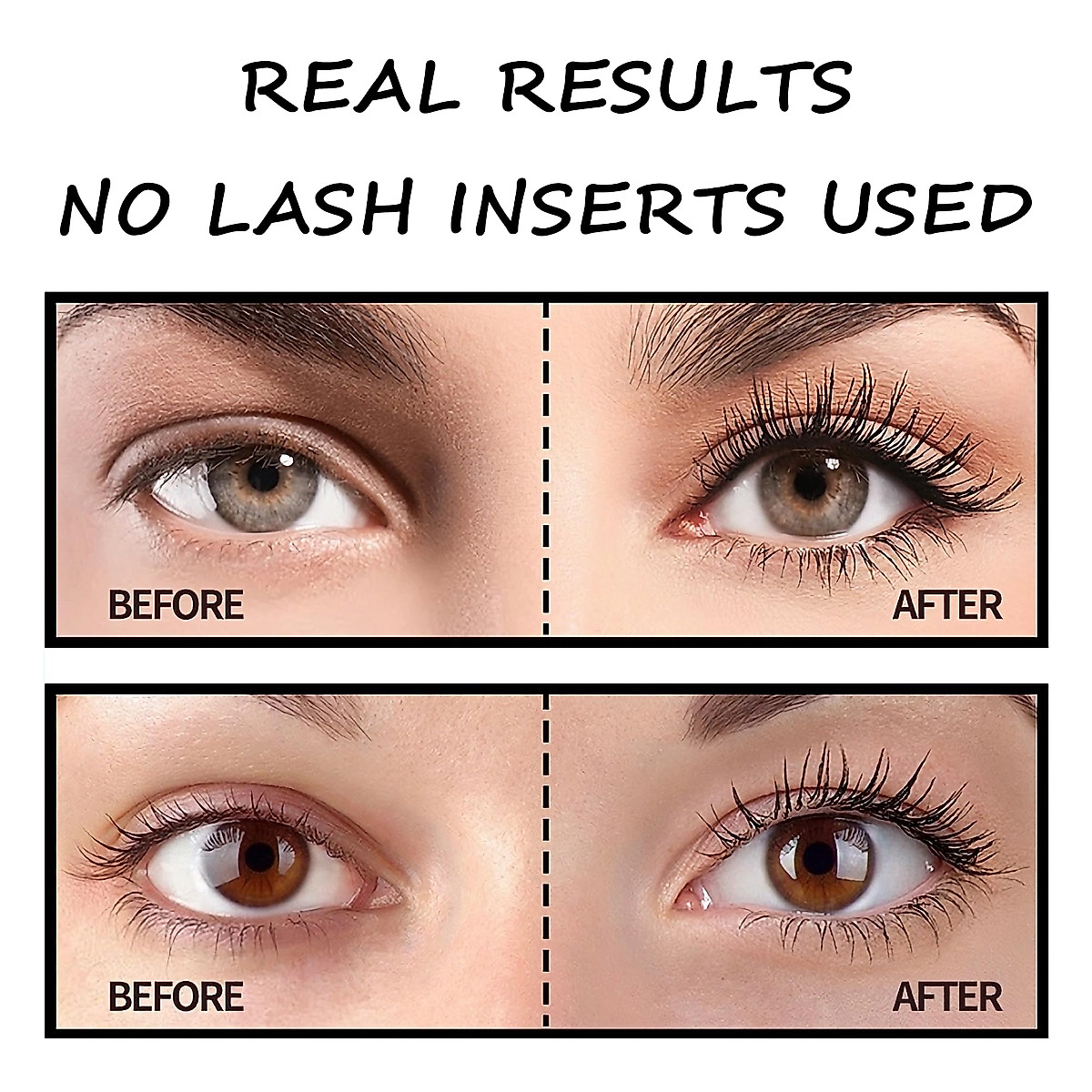 Waterproof Mascara Black with Eyelash Comb Set, Natural Mascara Black Volume and Length for Makeup - Lengthening, Volumizing, Long-Lasting