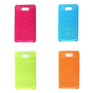 Ipetboom Mini Washboard Plastic Washing Board Household Mini Washboard Portable Laundry Board for Home (Green)
