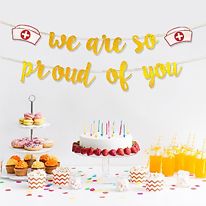 We Are So Pround Of You Nurse Graduation Banner - Medical Staff Doctor Nurse retirement party Birthday Party Graduation Party Decoration Accessory