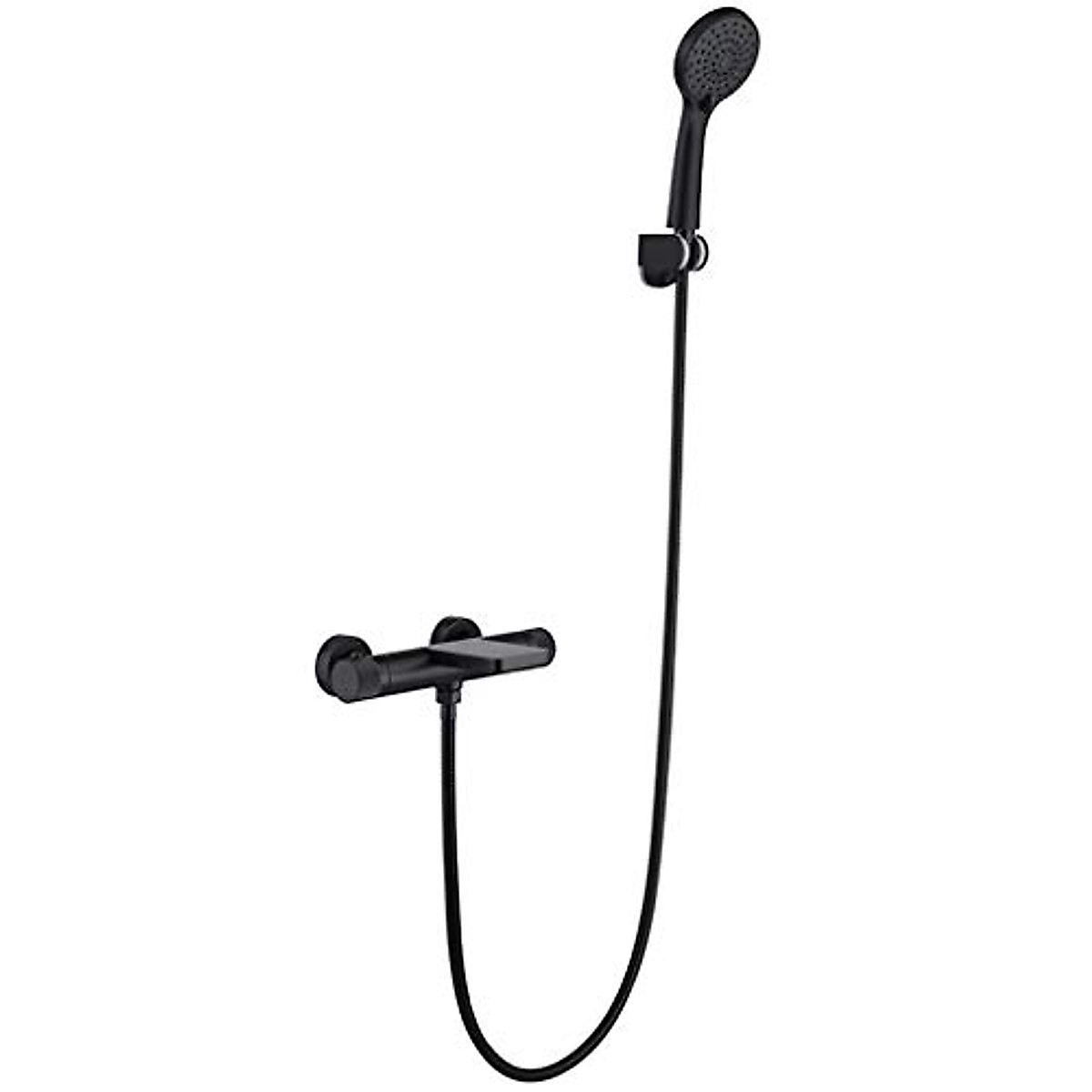 BINCAVIDOU Tub Taps, Brass Hot and Cold Water Bidet Bathroom Hand Shower Bidet Toilet Sprayer Hygienic Shower Wall Mounted Bidet Tap Set with Booster Nozzle Decoration