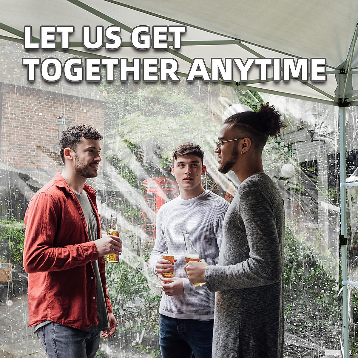 MordenApe Clear Sidewall, Transparent Canopy Walls, Canopy Side Wall for 10x10 Pop Up Canopy - Straight Leg, Outdoor Instant Canopies Sidewall,1 Pack (White)