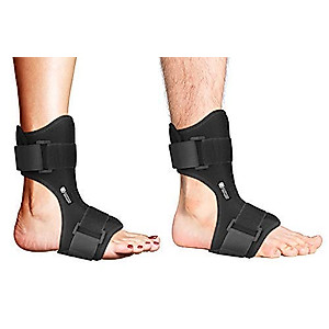 Copper Compression Plantar Fasciitis Night Splint - Drop Foot Orthopedic Brace and Dorsal Planter Fasciitis for Right or Left Foot. Night Splints Support Sleep, Recovery, Tendonitis, Arthritis