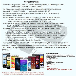 Micro USB to HDMI Cable Adapter, MHL 5pin Phone to HDMI 1080P 4K Video Graphic for Samsung Galaxy/LG/Huawei/Android Smart Phones That with MHL Function