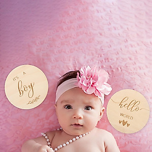 Abaodam 2Pcs Its a Boy Wooden Sign Hello World Sign Birth Announcement Wooden Sign for New Mom Hospital Photography Prop Boho Decorations