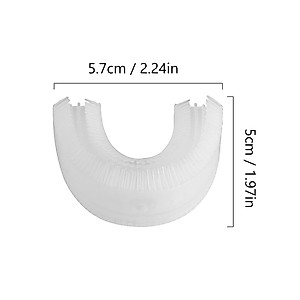 HEALLILY 2pcs U Shaped Toothbrush Head Silicone Automatic Electric Toothbrush Heads Replacement Refill for Electric Toothbrush Accessories