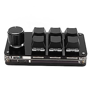 Zyyini 6 Keys Keyboard, Red Switch Full Key Custom Hot Swappable Mini Portable Keypad,One Handed Gaming Keyboard,Quick Copy and Paste Keyboard for PC Laptop,for Office, Game, Music, Media