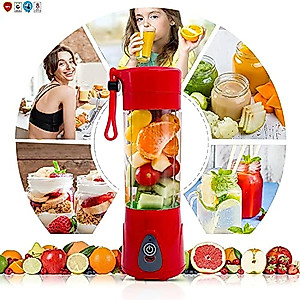 Portable Blender Personal Size Blender USB 4000 mAh Rechargeable with 6 Blades Smoothies,380ML Juicer Cup 5 Core PB 01