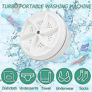 Mini Washing Machine Ultrasonic Turbine Washing Machine Portable Turbo Washer for Home Business Travel