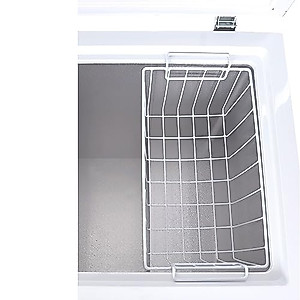 West Bend WB0700CFMW Chest Freezer with Adjustable Temperature Control, Free-Standing with Single Flip-Up Lid, Manual Defrost with Drain Perfect for Homes, Garages, Basements, 7-Cu.Ft, White