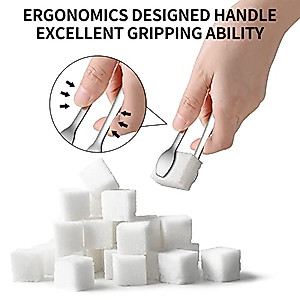 SOLEADER Mini Serving Tongs, Small Serving Utensils for Catering, Kitchen Tongs, Food-Grade Premium 304 Stainless Steel Tongs, Heavy Duty (4.5" Appetizer Tongs)